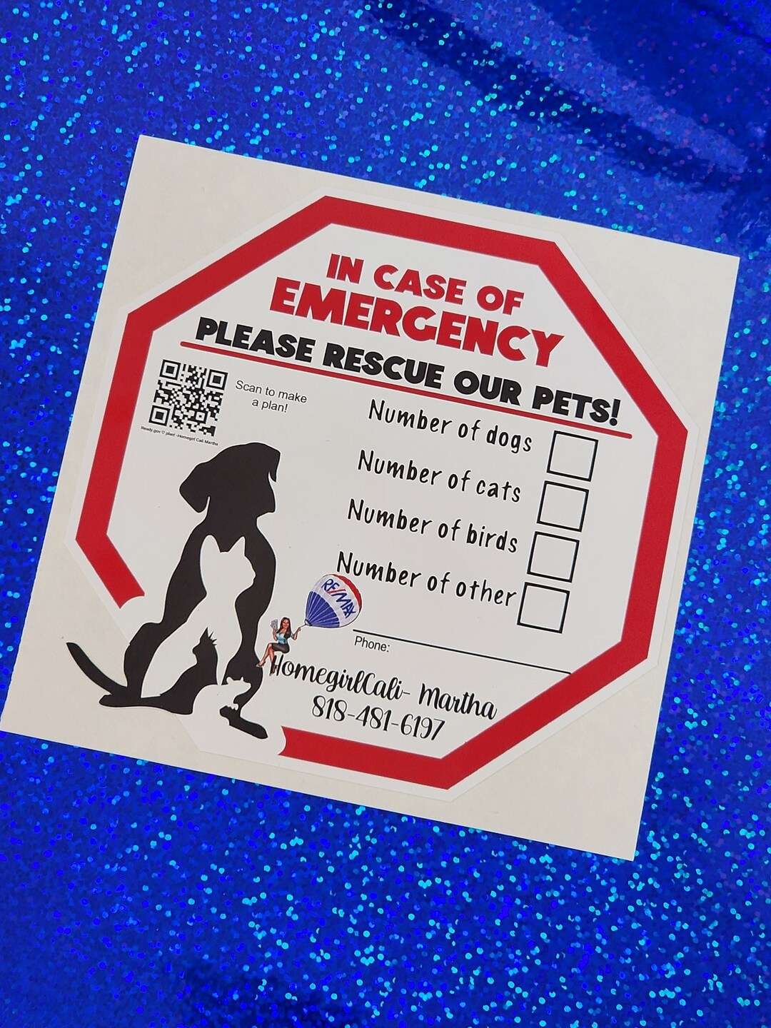 BRANDED 5 Pack, Removable-reusable Decal Promo First Responder Pets in ...