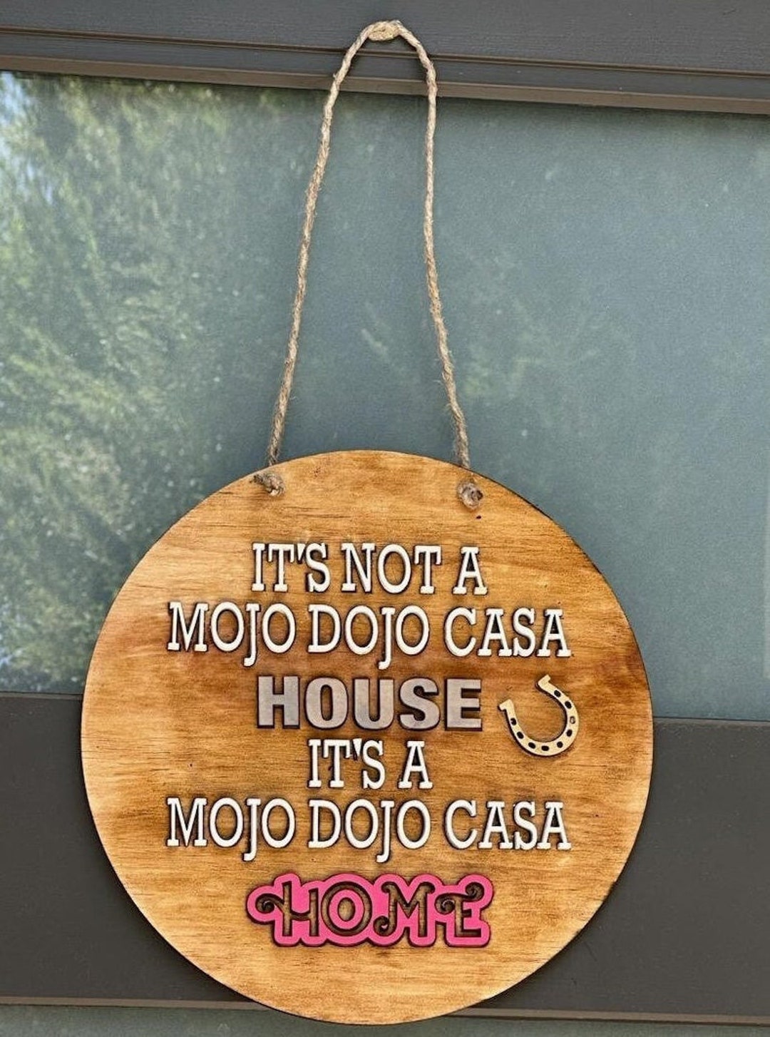 Round Doll Door Hanger Mojo Dojo Casa Sign - Etsy