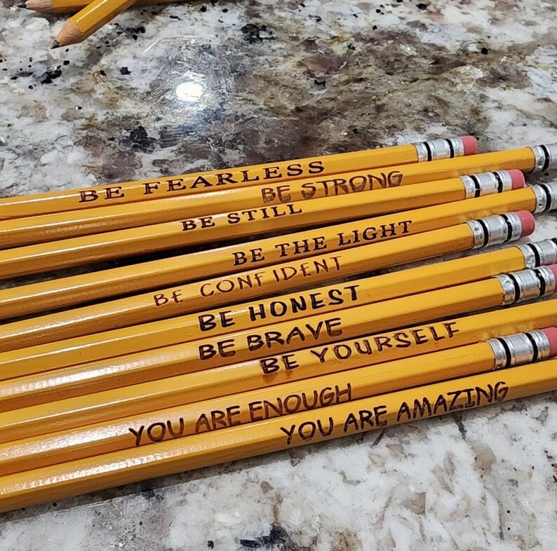 Back to School Affirmation Pencils Set of 10#2 - Etsy