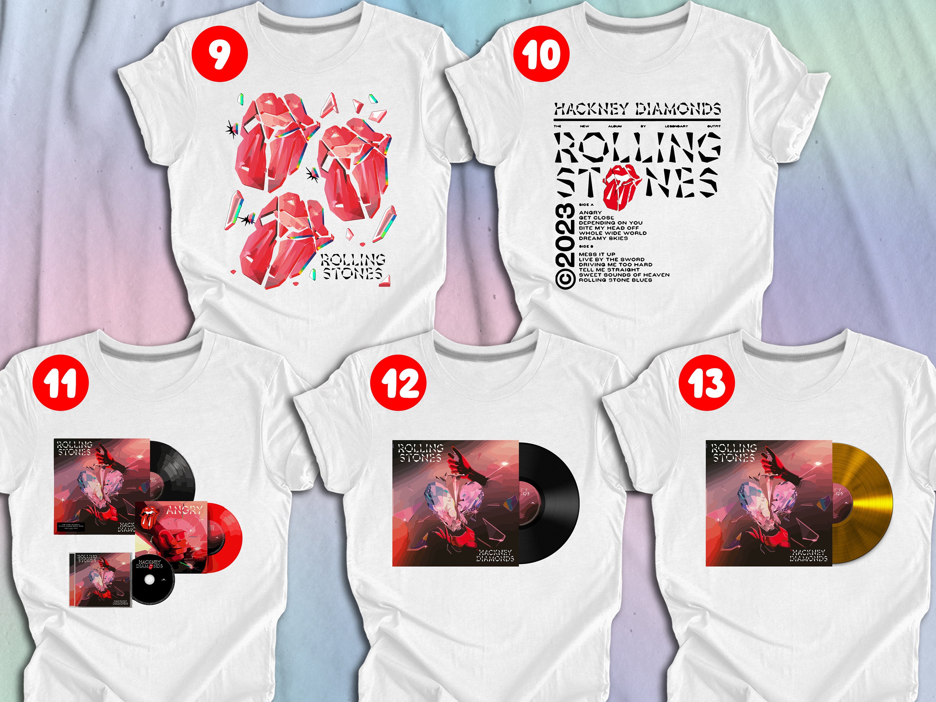 The Rolling Stones Album Cover Shirt, Hackney Diamonds Album Cover ...