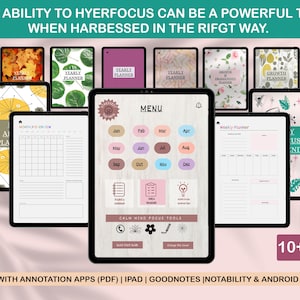 ADHD Digital Planner, iPad ADHD Planner, Goodnotes ADHD Planner, Adult ...