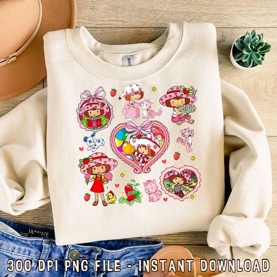 Strawberry Shortcake Cartoon Png, Digital Download, Design for Shirt - Etsy