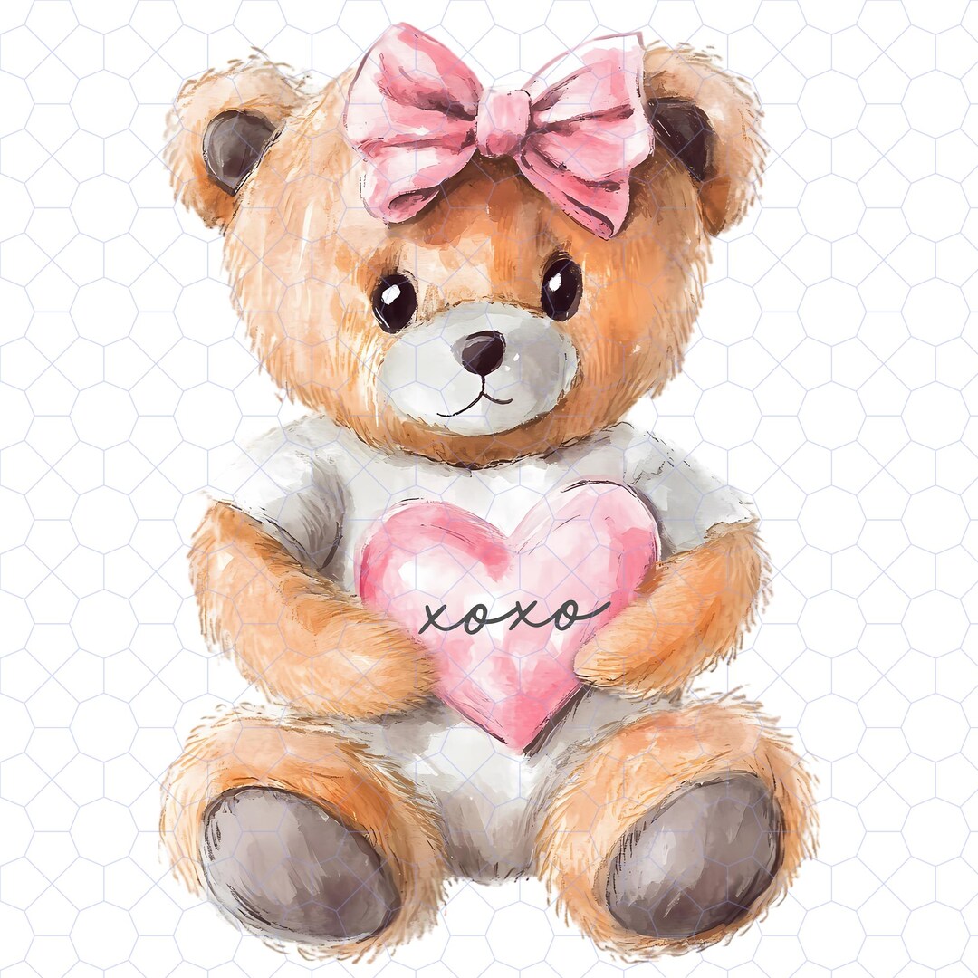 Valentine's Day Bear Clipart Png, Valentines Day Png, Cute Valentines ...