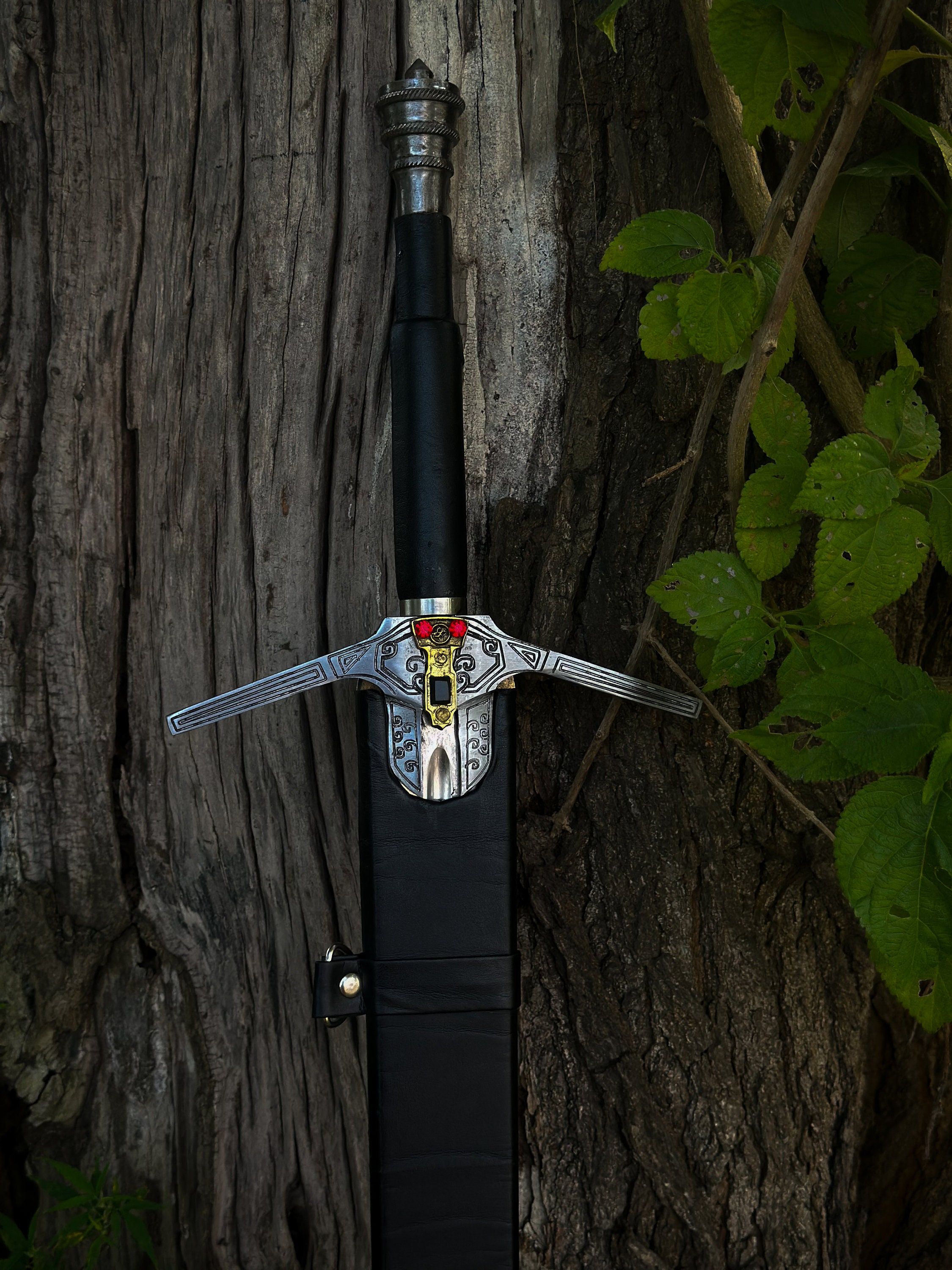 Black Witcher Sword With Scabbard, Geralt of Rivia Sword, the Witcher ...