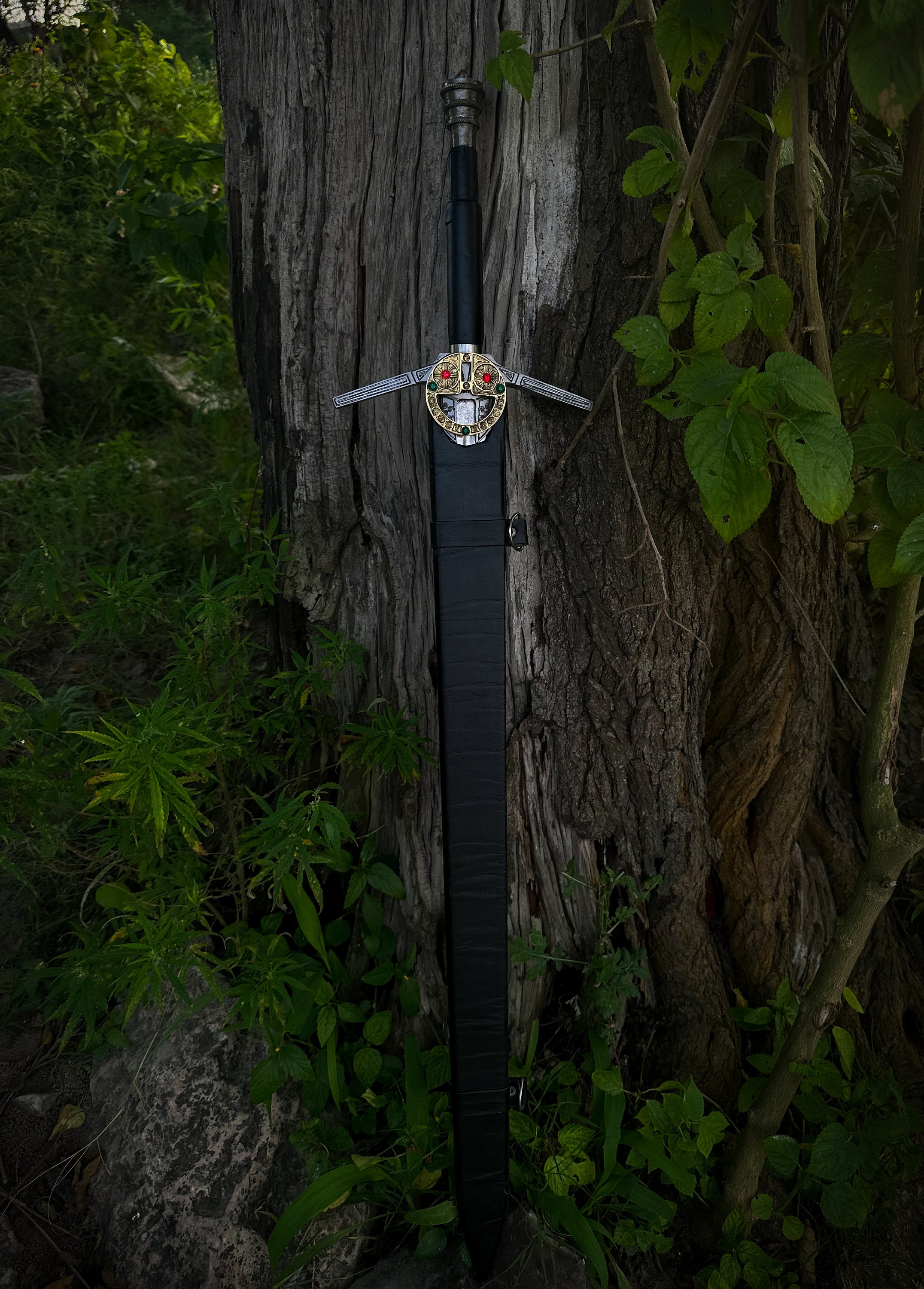 Black Witcher Sword With Scabbard Geralt of Rivia Replica, Perfect ...