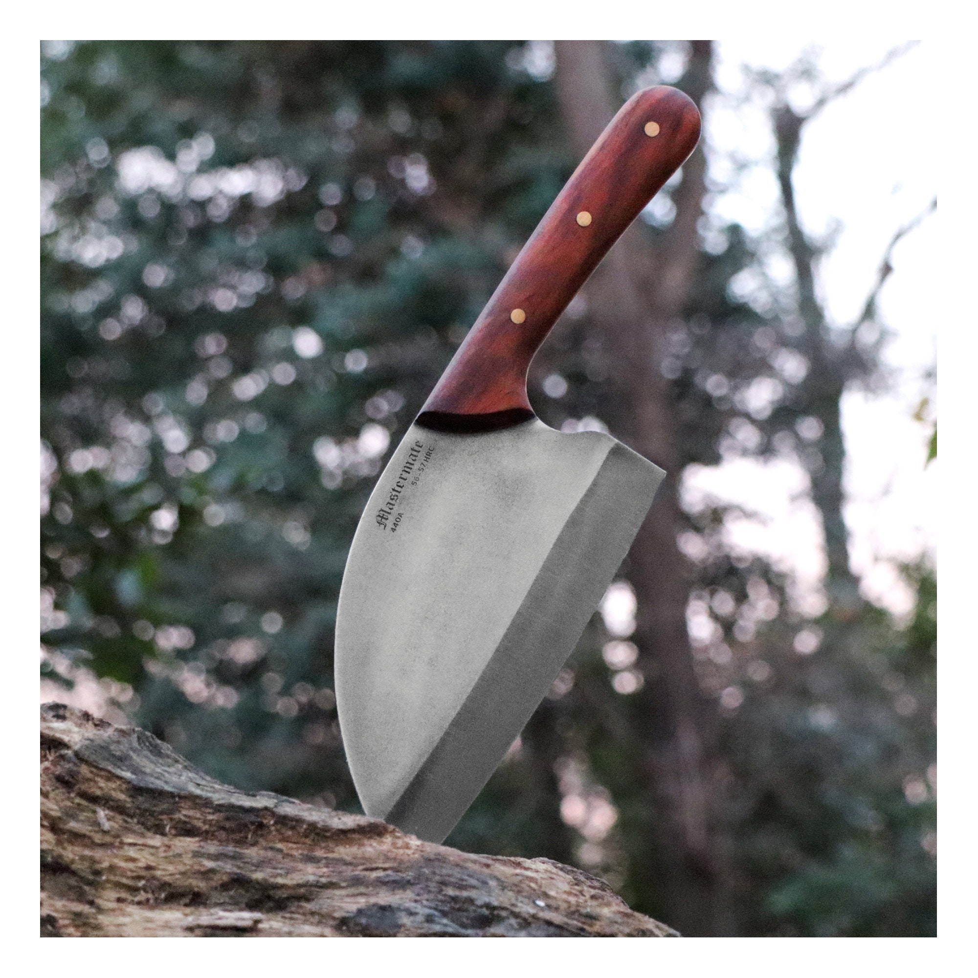 Handmade Serbian Cleaver Knife Personalization Knife With Leather ...