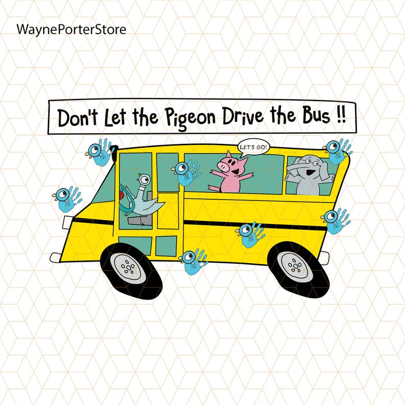 Don't Let the Pigeon Drive the Bus Elephant and Piggie Png, Children's ...