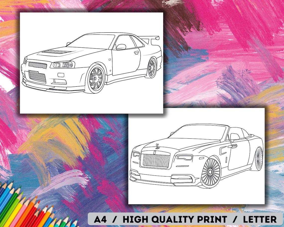 Coloring Pages , Car Printable Pages , Coloring Book for Adult , Kids ...