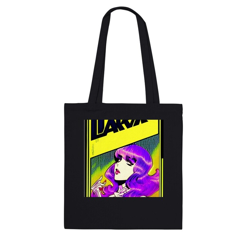Anime Classic Black Tote Bag Animation Carrier Bag, Comic Characters ...