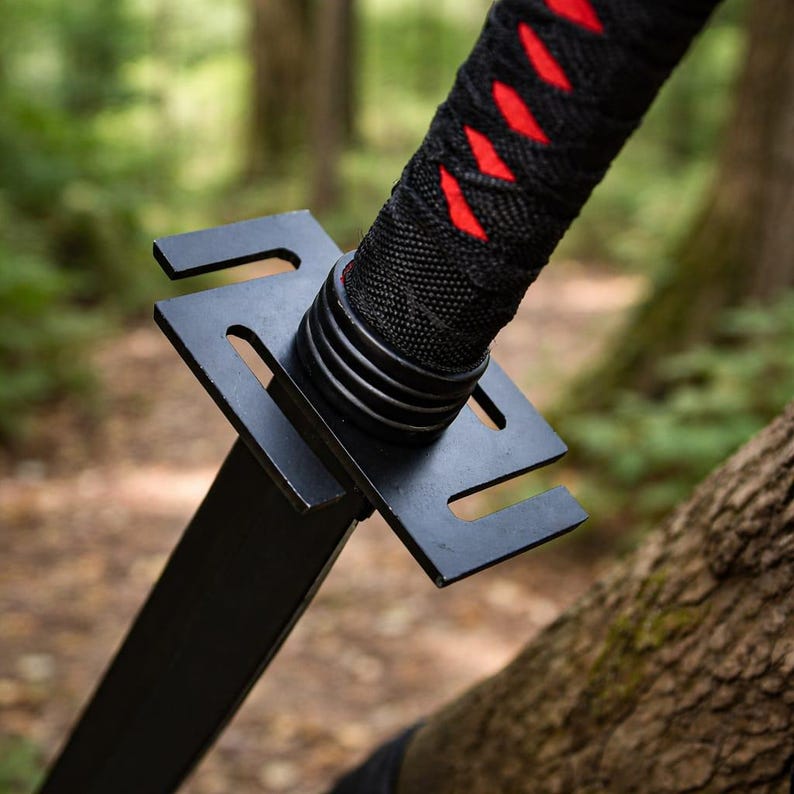 Custom Hand Forged Tactical Katana Sword, Full Tang Samurai Katana With ...