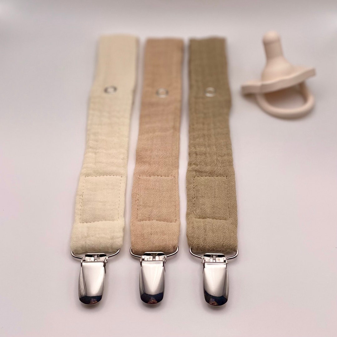 Set of 3 Pacifier Clips Strong Chic Pacifier Strap Binky - Etsy