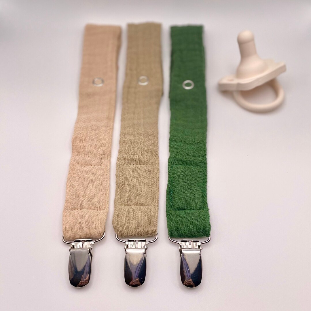Set of 3 Pacifier Clips, Strong Chic Pacifier Strap, Binky Clip, Paci ...