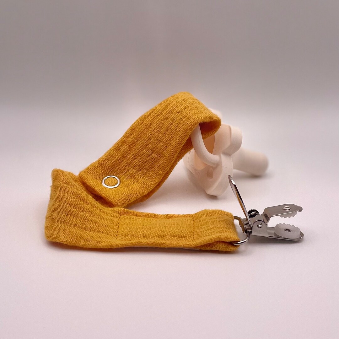 Mustard Yellow Pacifier Clip, Many Colors Available, Strong Chic ...