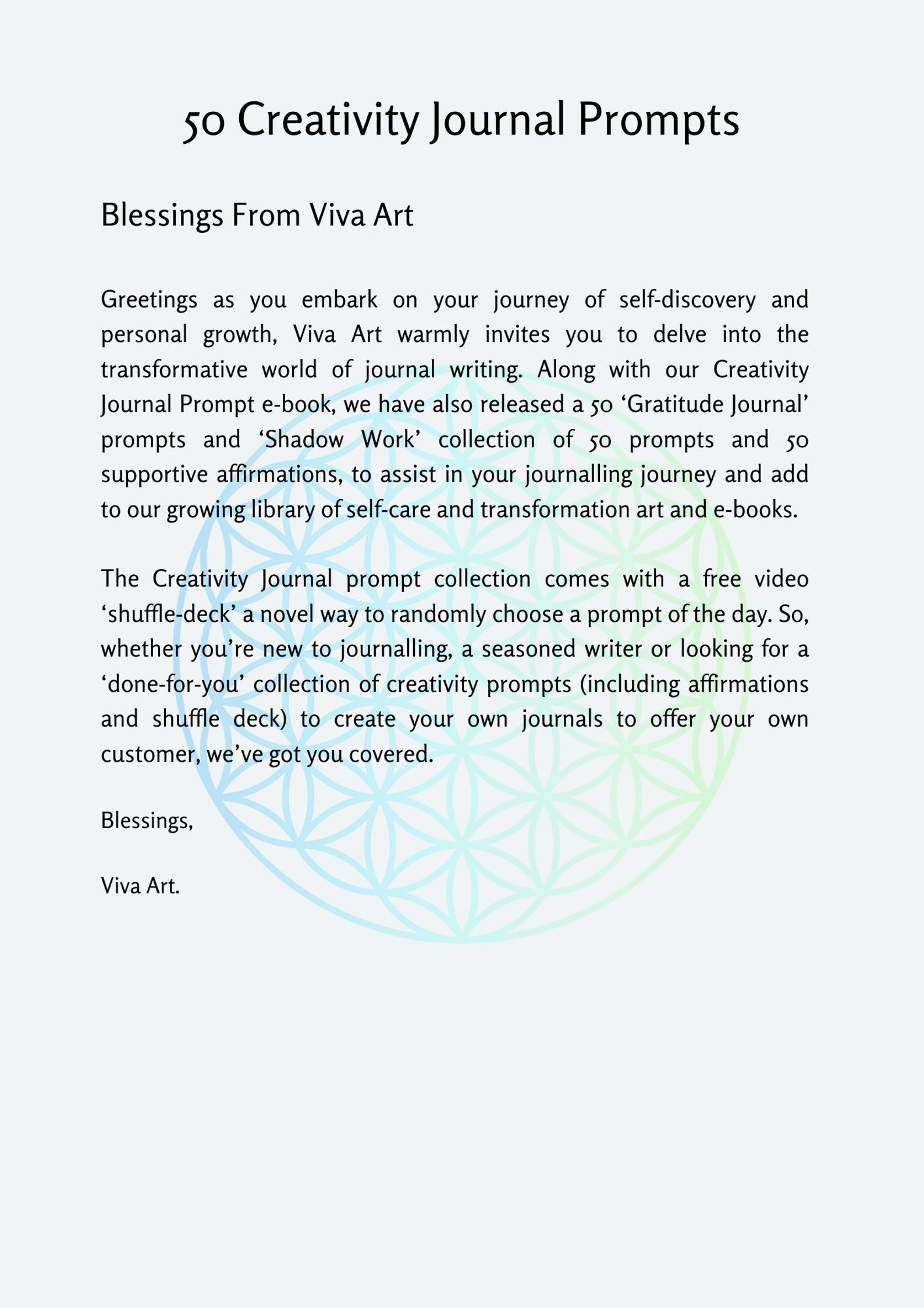 50 Creativity Journal Prompts, Journal Prompts, Affirmations E-book ...