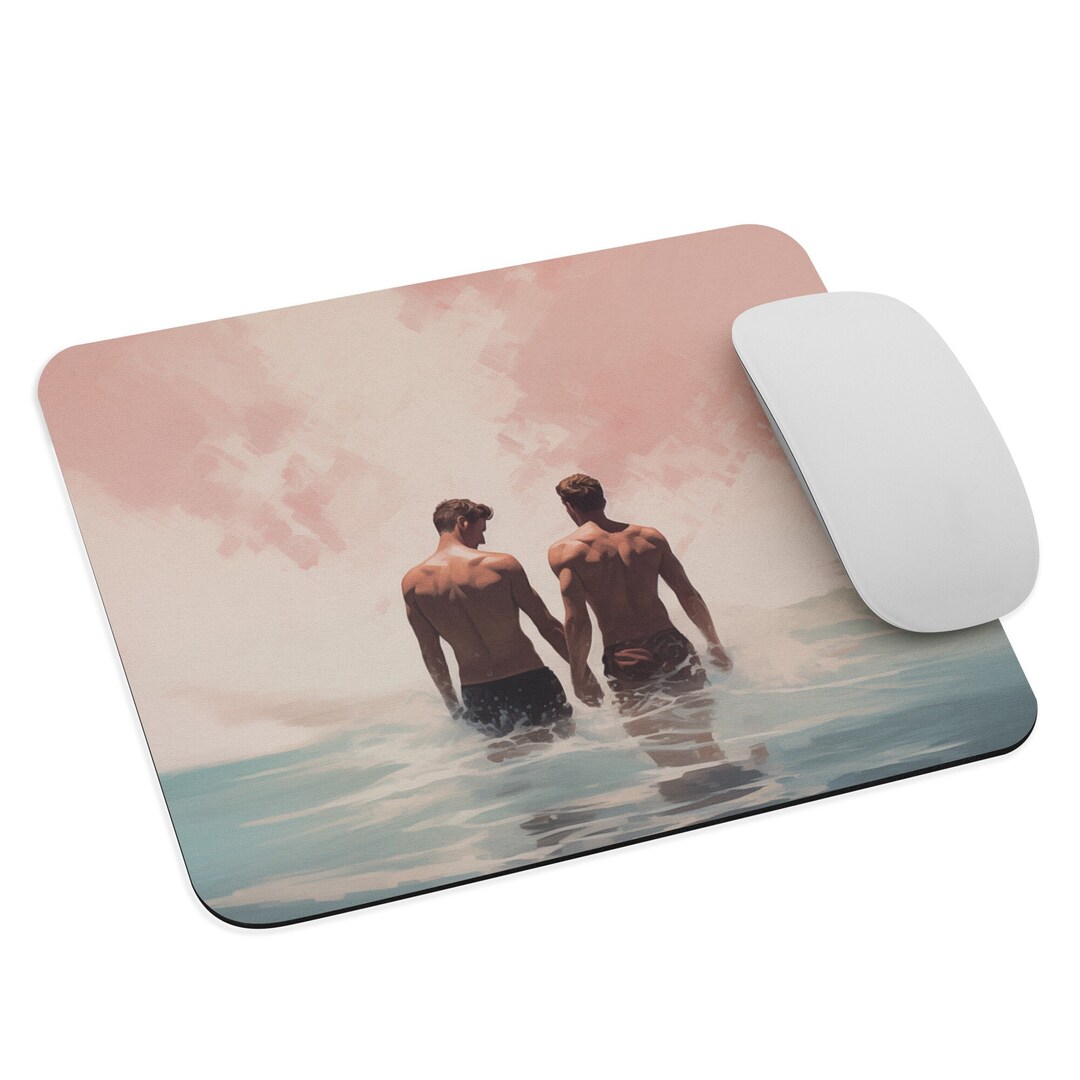 Gay Art Mouse Pad, Afternoon Swim (2) Mouse Pad, Gay Lovers Mouse Mat ...