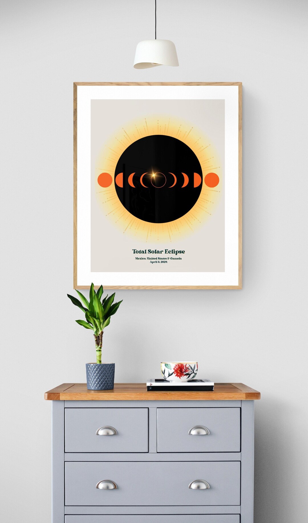 Solar Eclipse '24 Wall Art, Total Solar Eclipse 2024 Digital Download ...