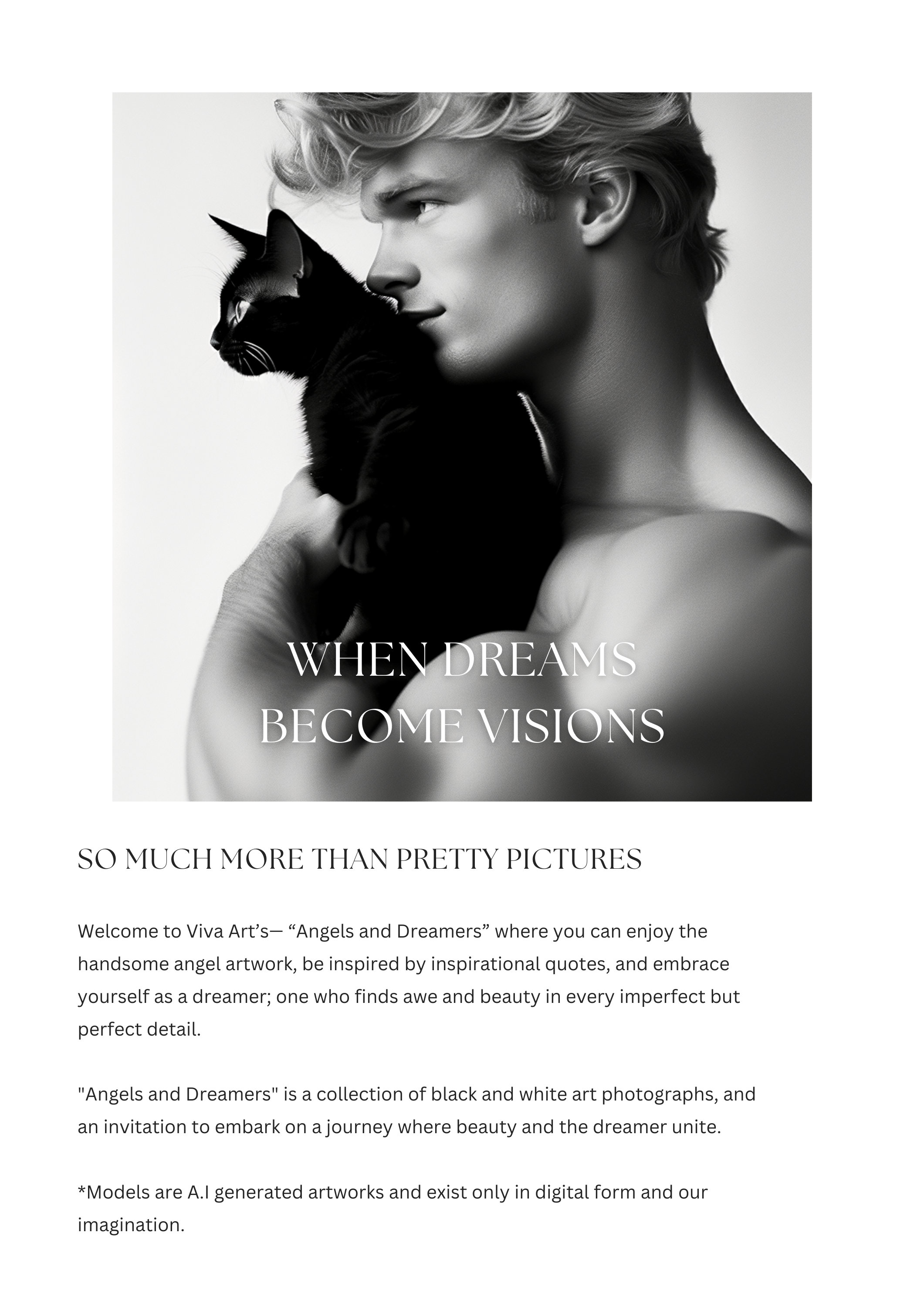 LGBTQ Art Photographic E-book, 'angels and Dreamers' Black and White A ...