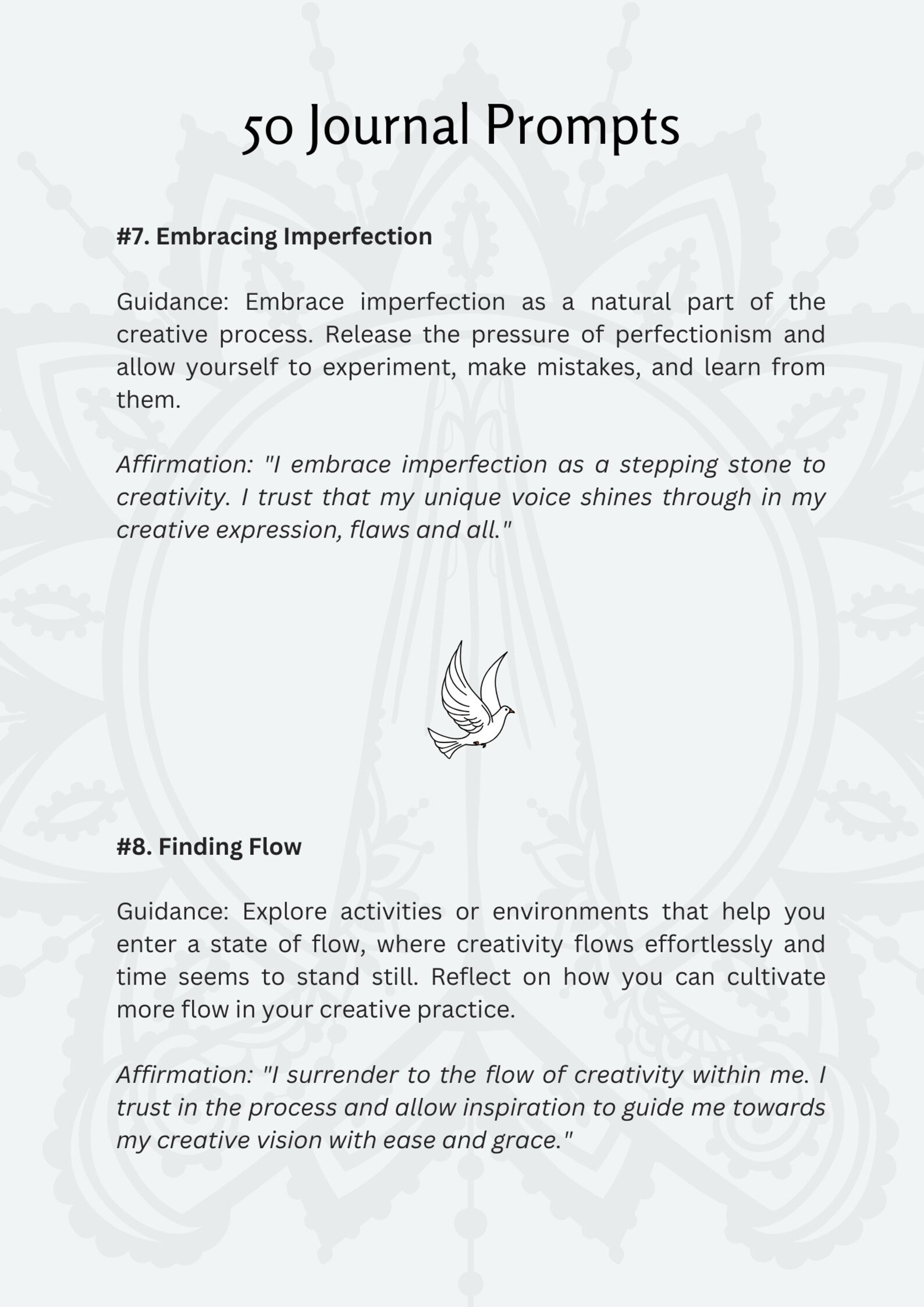 50 Creativity Journal Prompts, Journal Prompts, Affirmations E-book ...