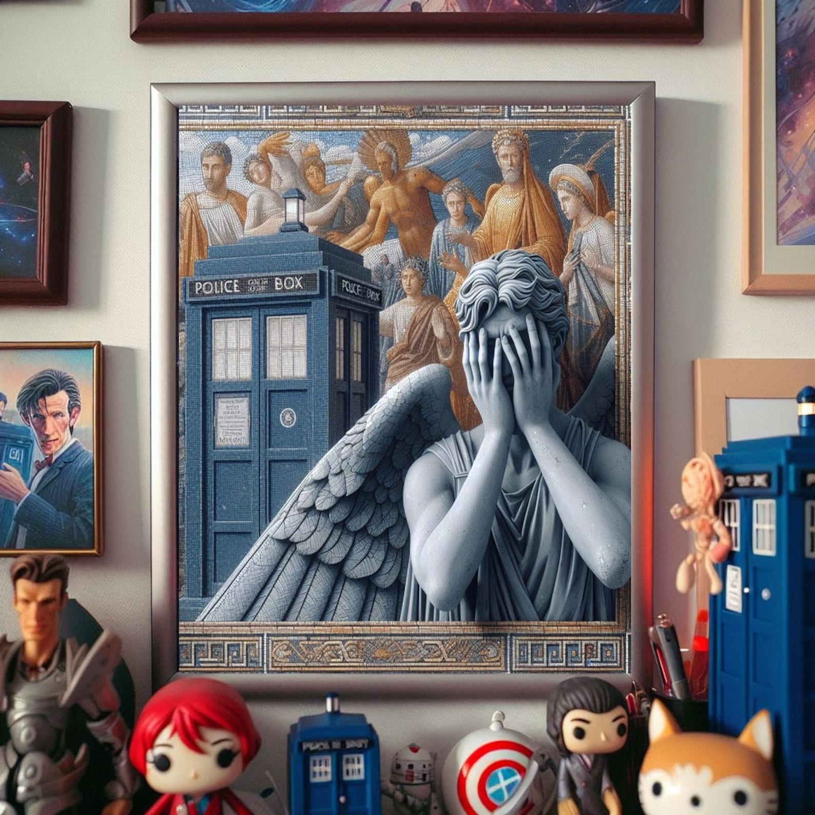 WEEPING ANGEL the DOCTOR Impressive Roman Mosaic Digital Art, Don't ...