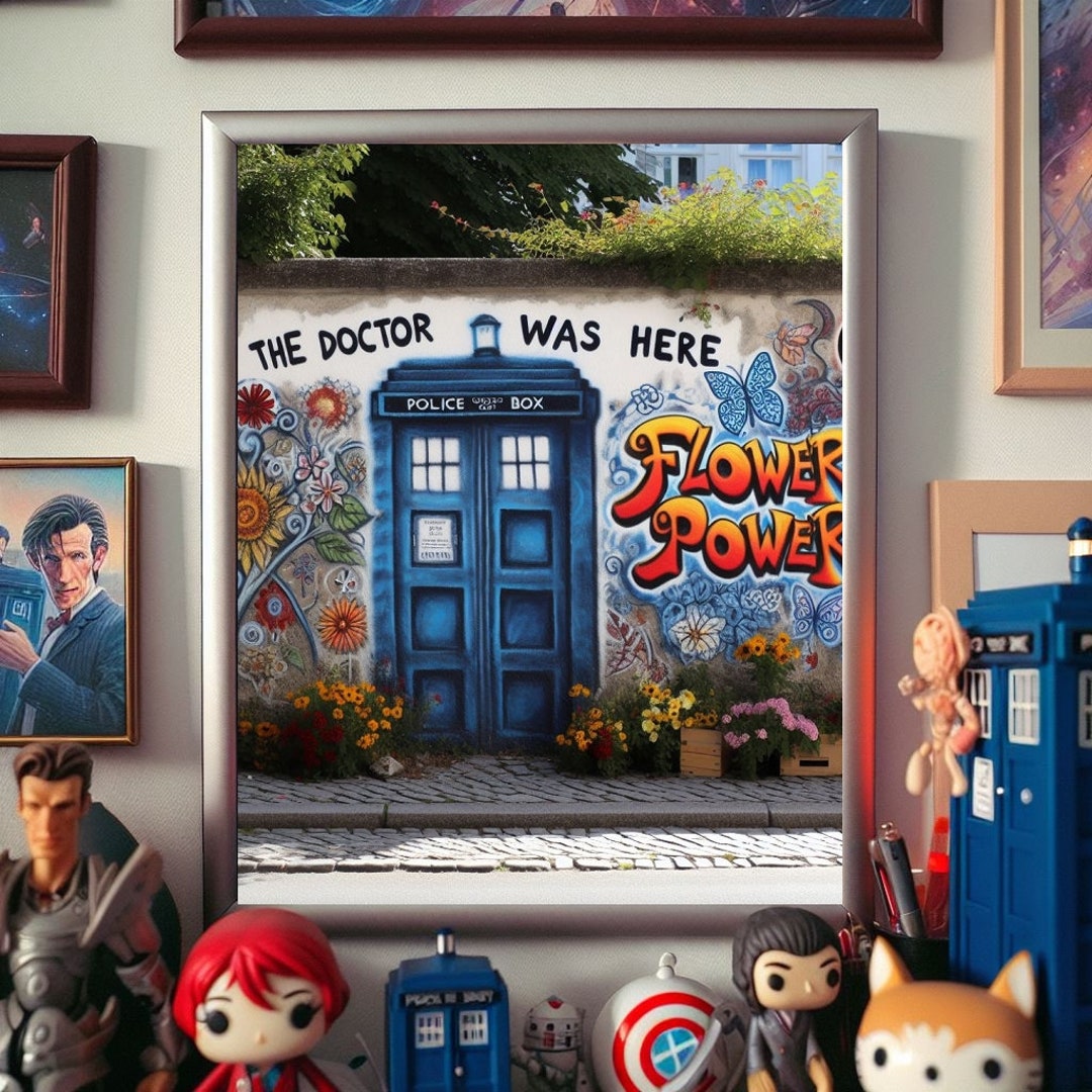 FLOWER POWER DOCTOR Graffiti Digital Exclusive Wall Art, Ultra Realism ...