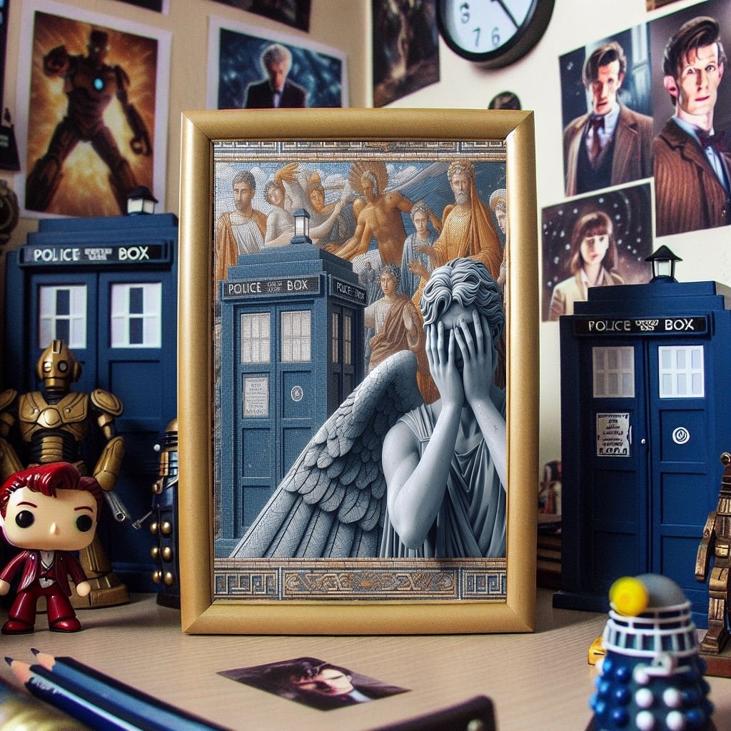 WEEPING ANGEL the DOCTOR Impressive Roman Mosaic Digital Art, Don't ...