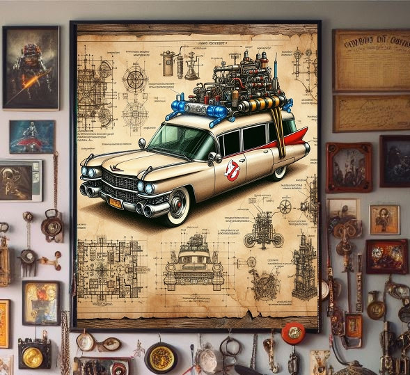 STEAMPUNK ECTO-1 GHOSTBUSTING Car, Victorian Steampunk Exclusive Ghost ...