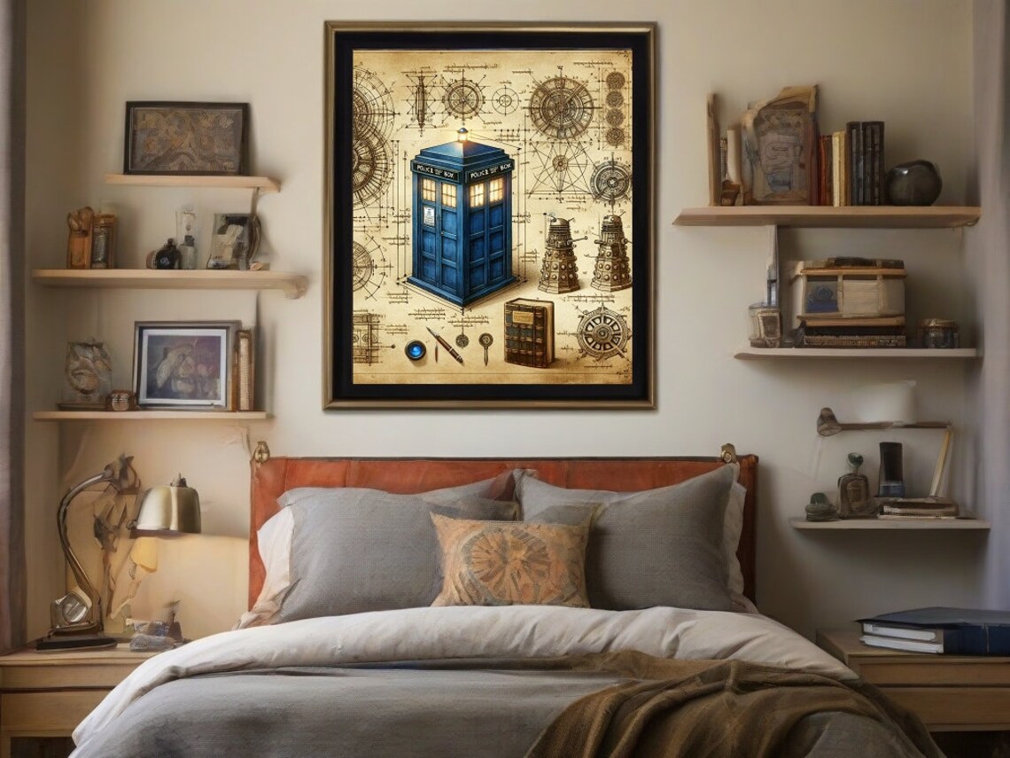 DA VINCI'S DREAM Impressive Whovian Illustration, Amazing Phone Box ...