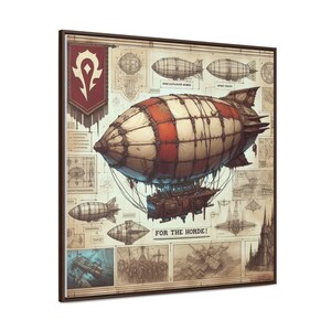 HORDE ZEPPELIN Impressive Goblin Blueprint, Lovely Digital Wow Poster ...