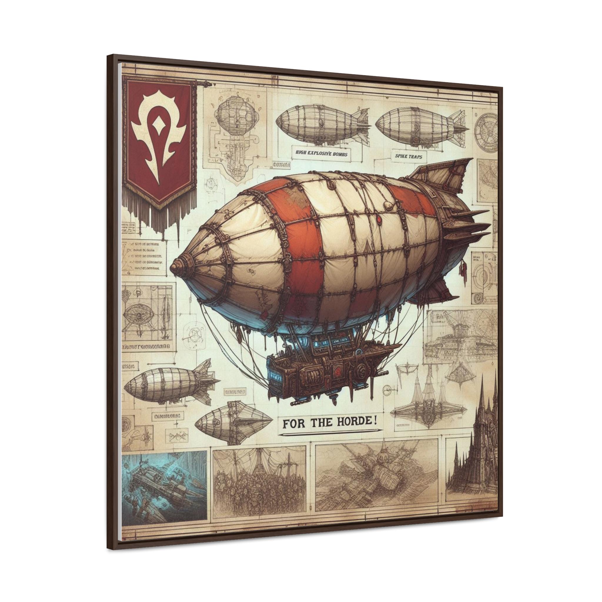 HORDE ZEPPELIN Impressive Goblin Blueprint, Lovely Digital Wow Poster ...