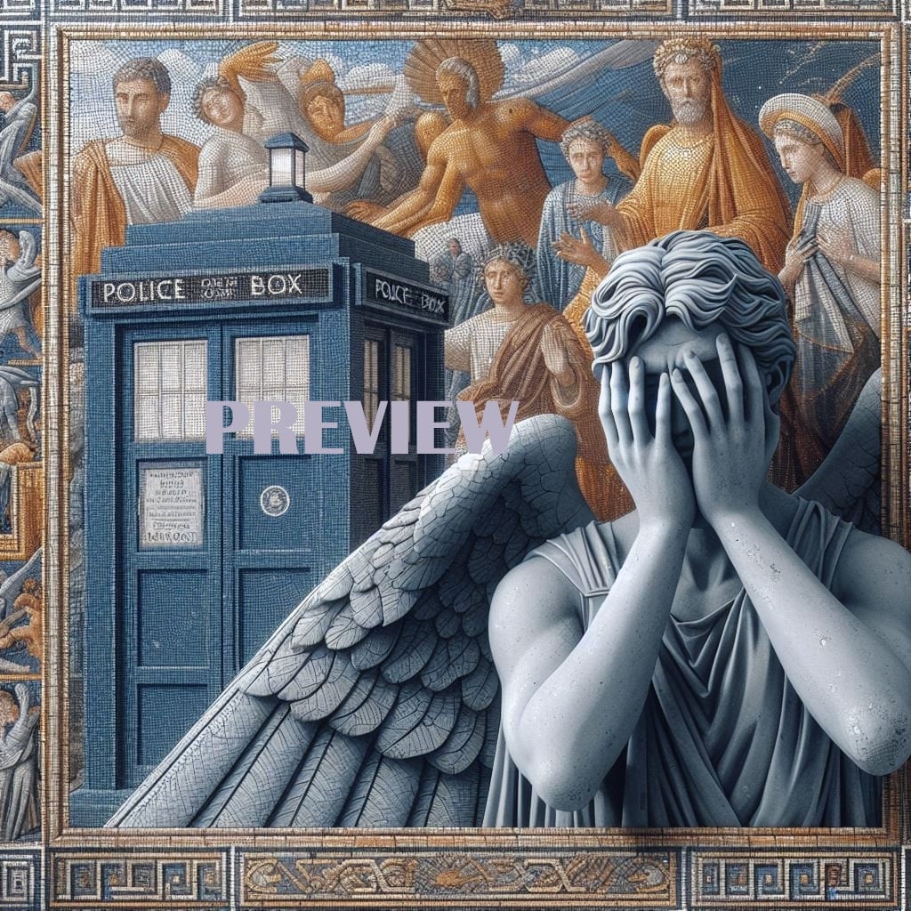 WEEPING ANGEL the DOCTOR Impressive Roman Mosaic Digital Art, Don't ...