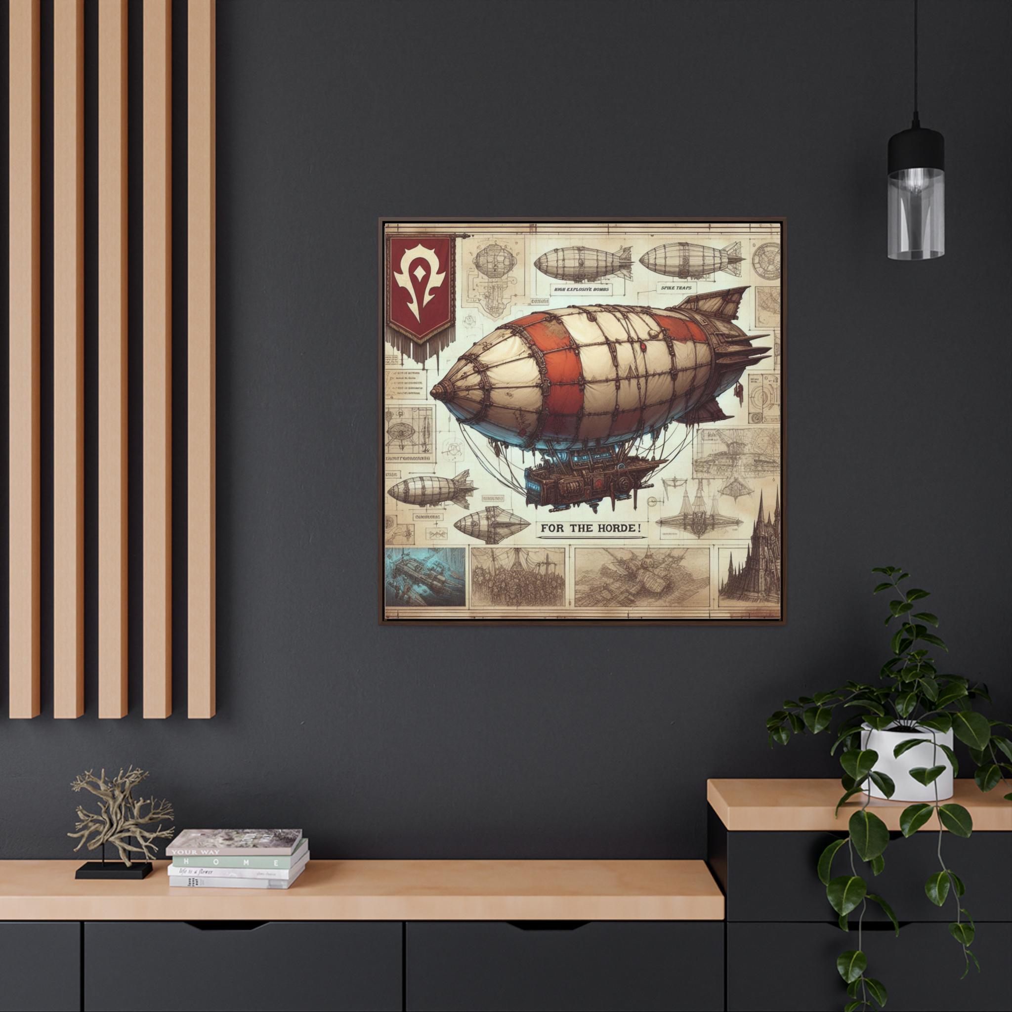 HORDE ZEPPELIN Impressive Goblin Blueprint, Lovely Digital Wow Poster ...