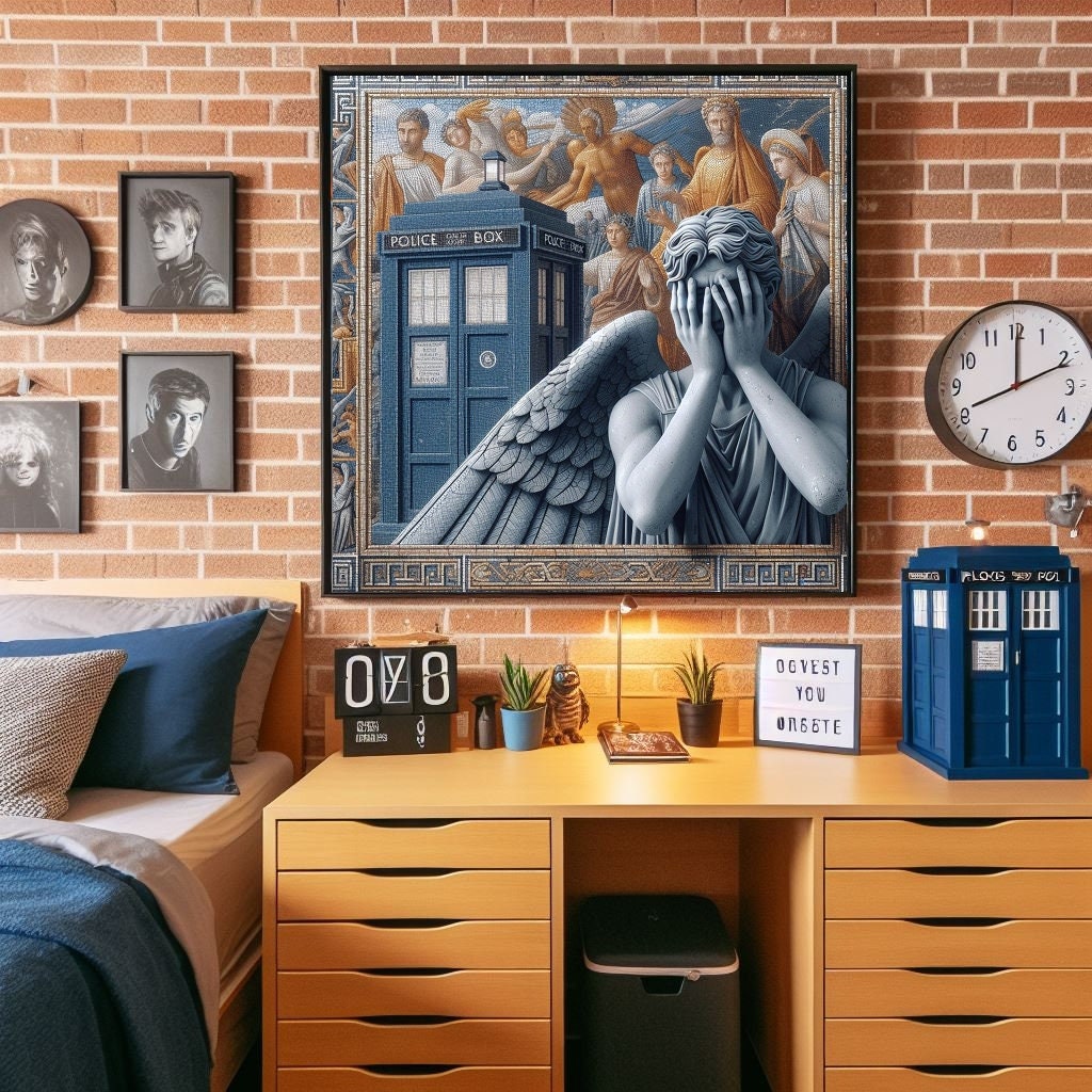 WEEPING ANGEL the DOCTOR Impressive Roman Mosaic Digital Art, Don't ...