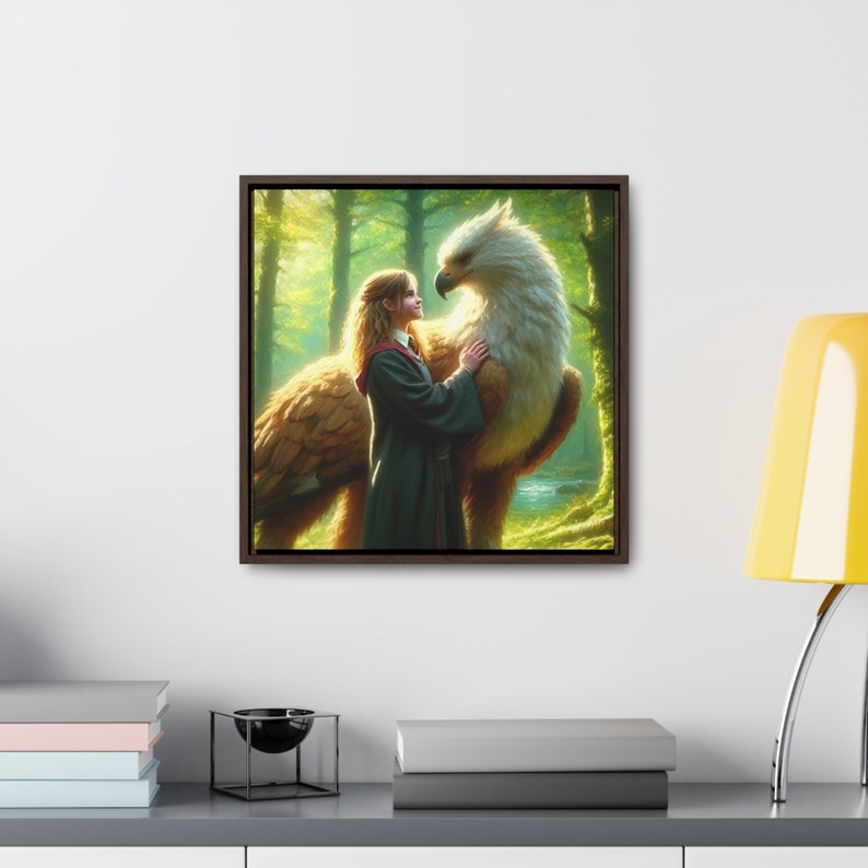 HERMIONE With the GRIFFIN Gorgeous Wall Art Digital Illustration ...