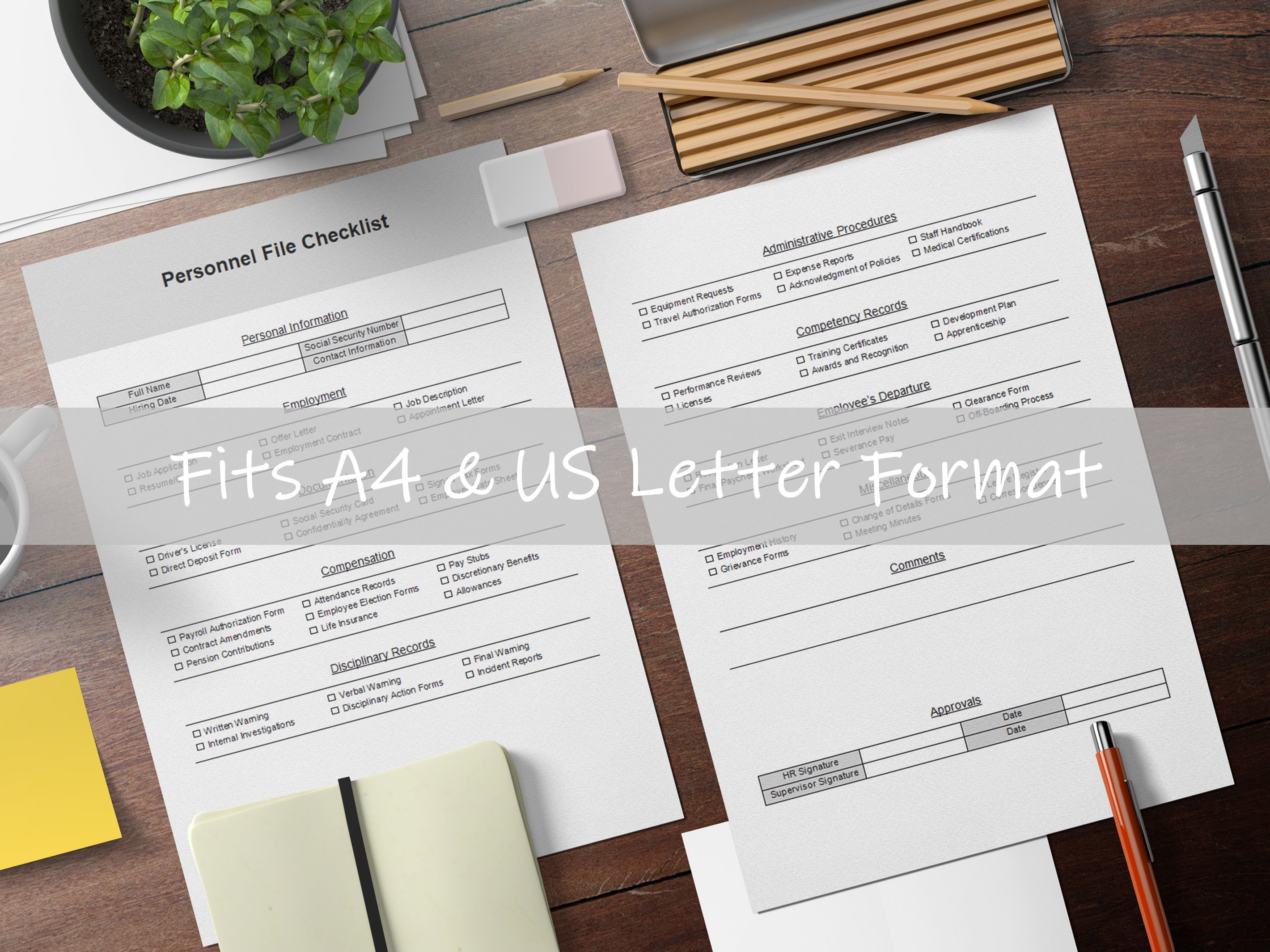 Employee File Checklist | Personnel File Checklist | Recruiting Sheet ...