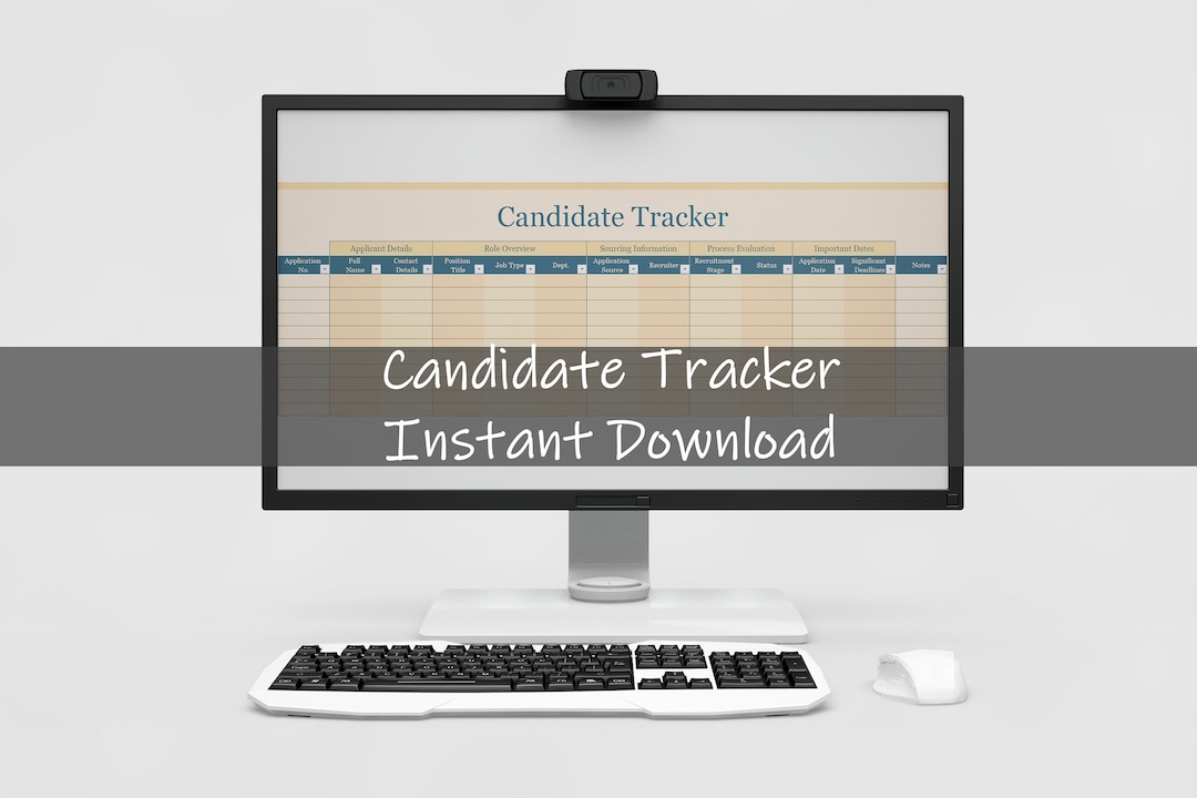 Candidate Tracker Excel | Recruiting Template | Staffing Plan | Instant ...