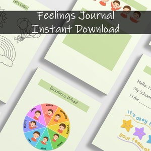 Feelings Journal | Kids Emotion Chart | My Feelings Chart | Journal ...