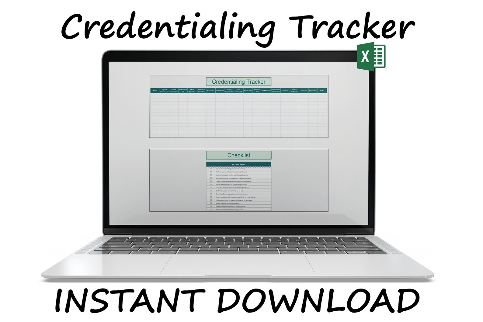 Credentialing Tracker | Certification Tracker | Documentation Tracker | Instant Download ...