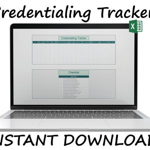 Credentialing Tracker | Certification Tracker | Documentation Tracker | Instant Download ...