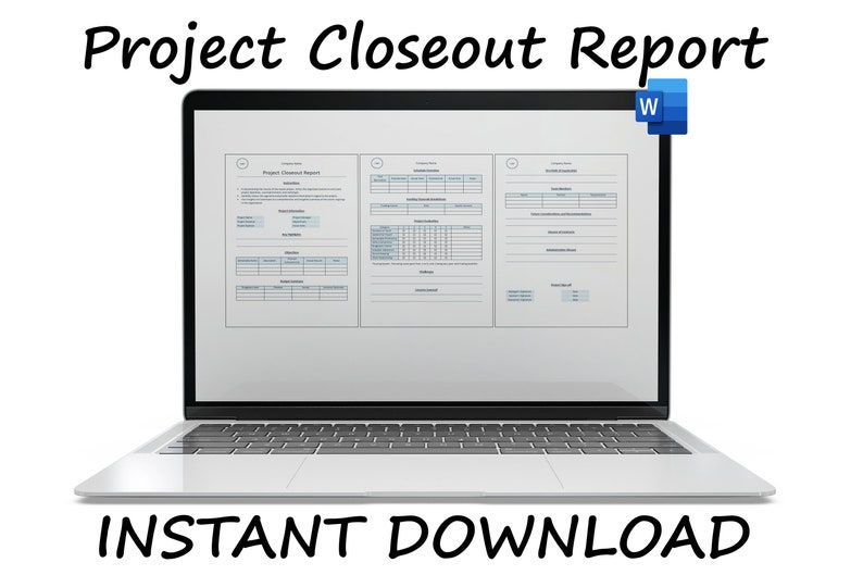 Closeout Report Project Report Template Performance Evaluation Form ...