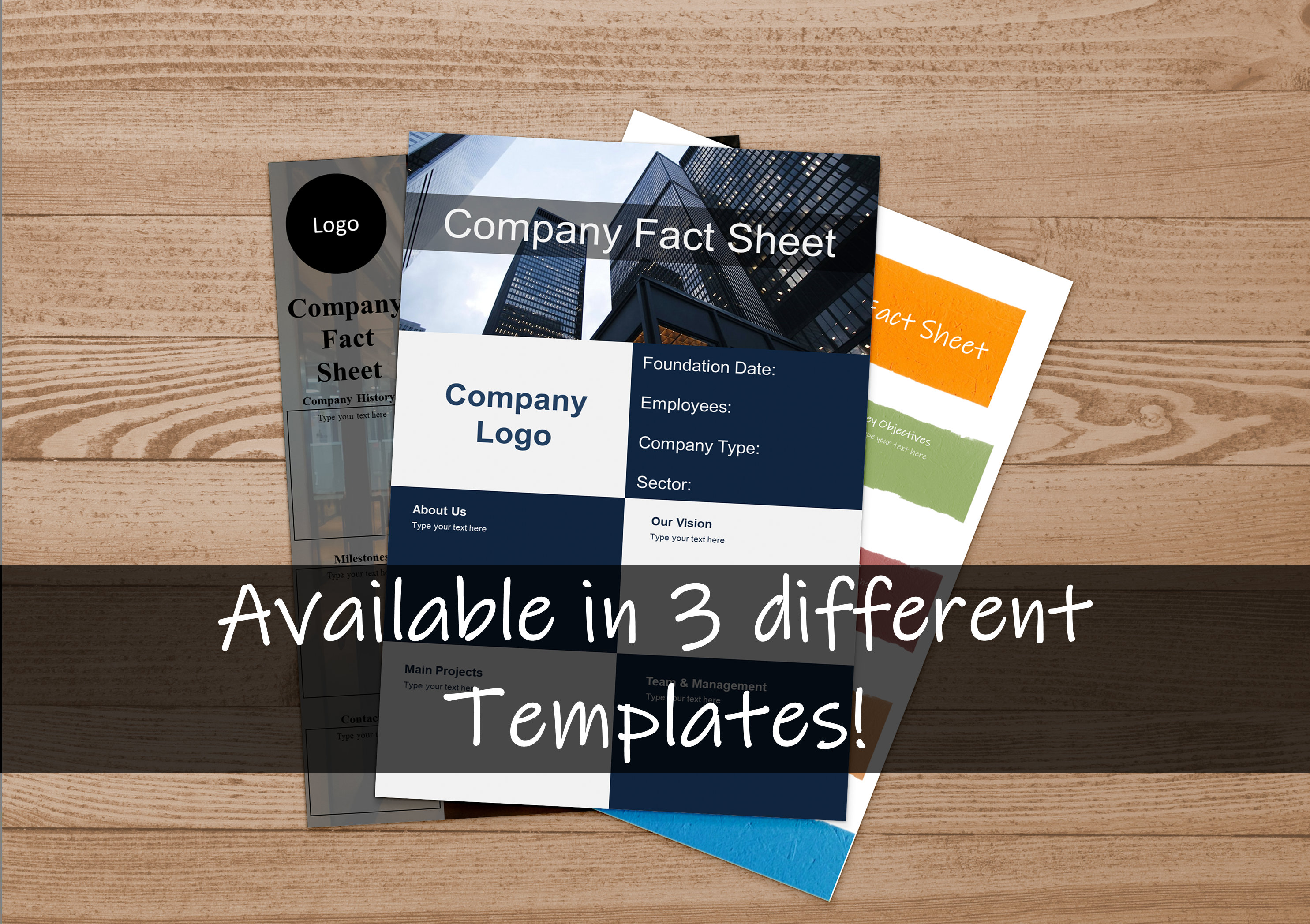 Business Fact Sheet Template | Company Profile Template | Company ...