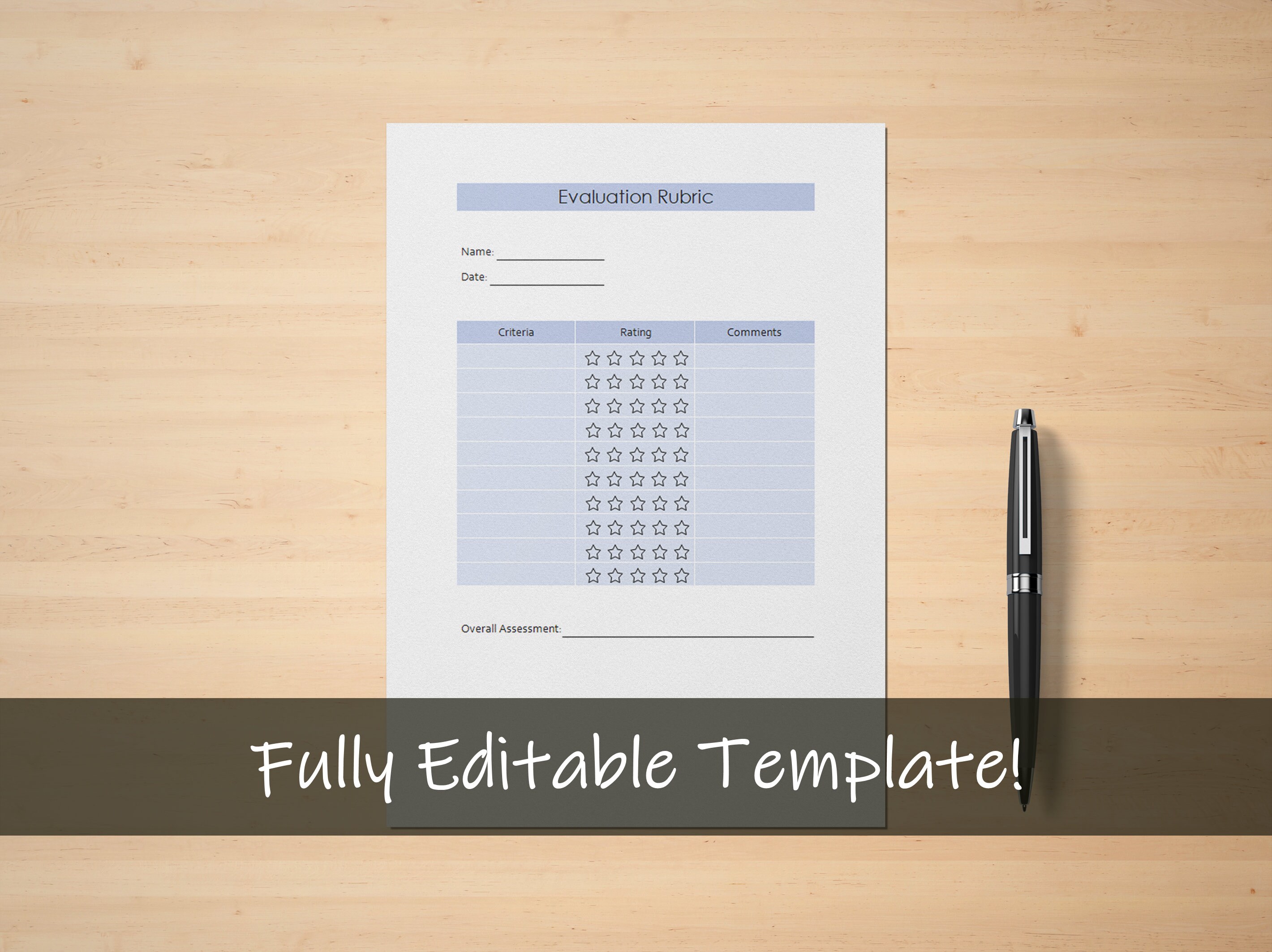 Rubric Template | Skills Assessment Template | Student Progress Tracker ...