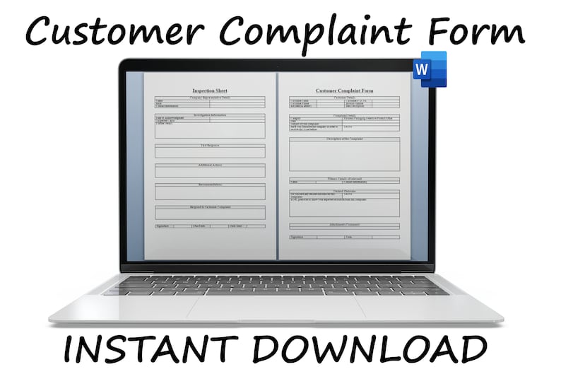 Customer Complaint Form | Sample Complaint Letter | Instant Download ...