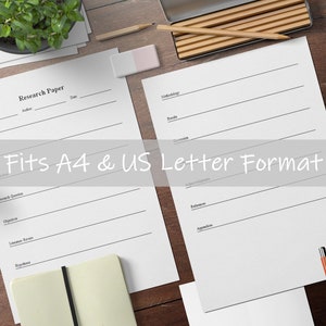 Research Paper Template | Article Template | Project Brief | Instant ...