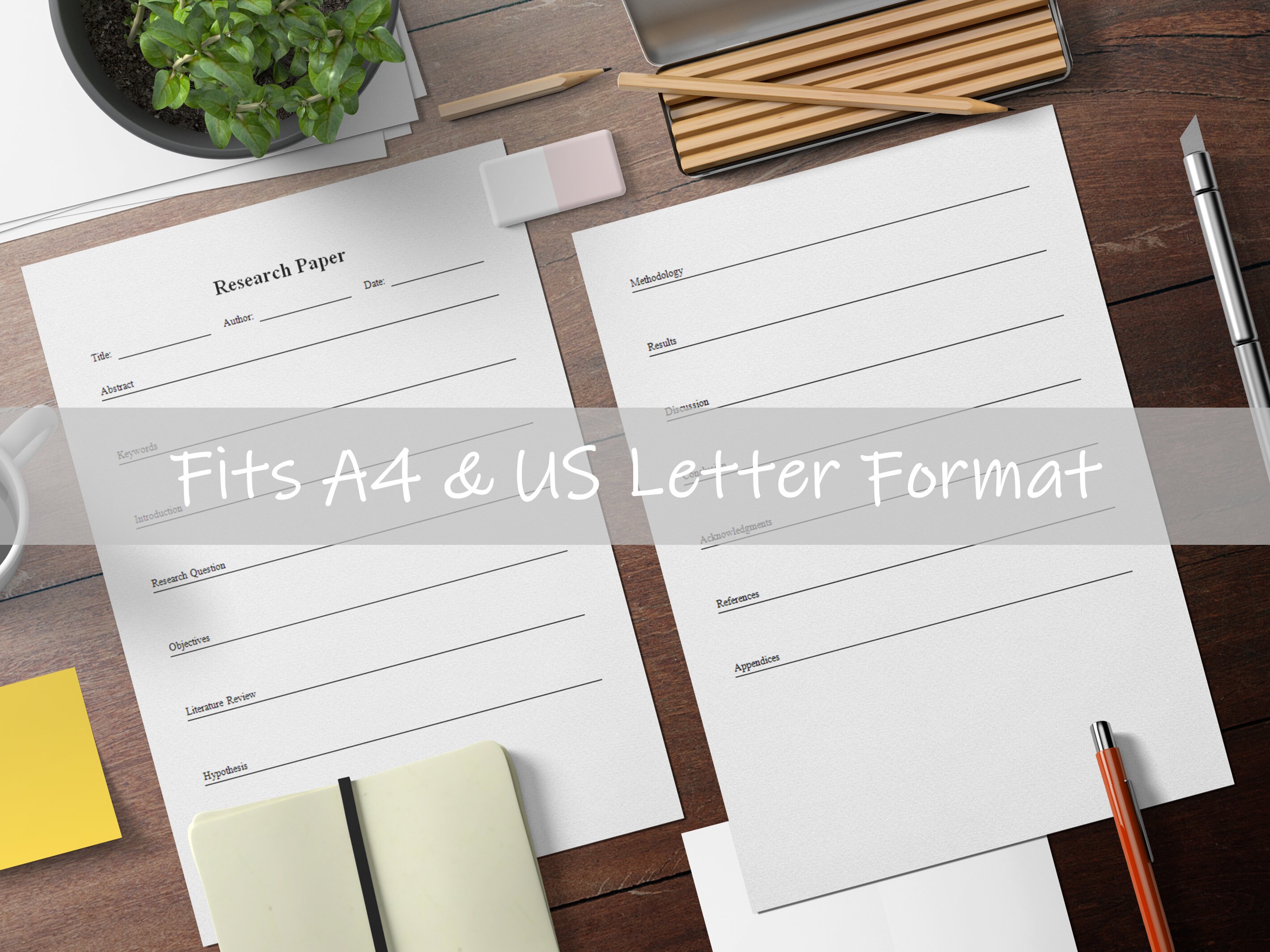 Research Paper Template | Article Template | Project Brief | Instant ...