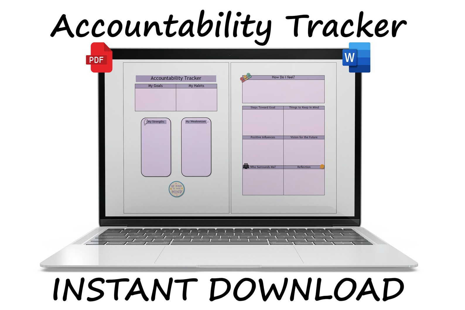 Accountability Tracker | Routine Printable | Daily Ritual Form ...