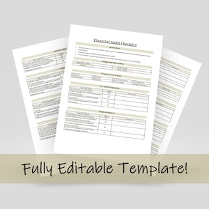 Financial Audit Checklist | Financial Control Framework | Accounting ...