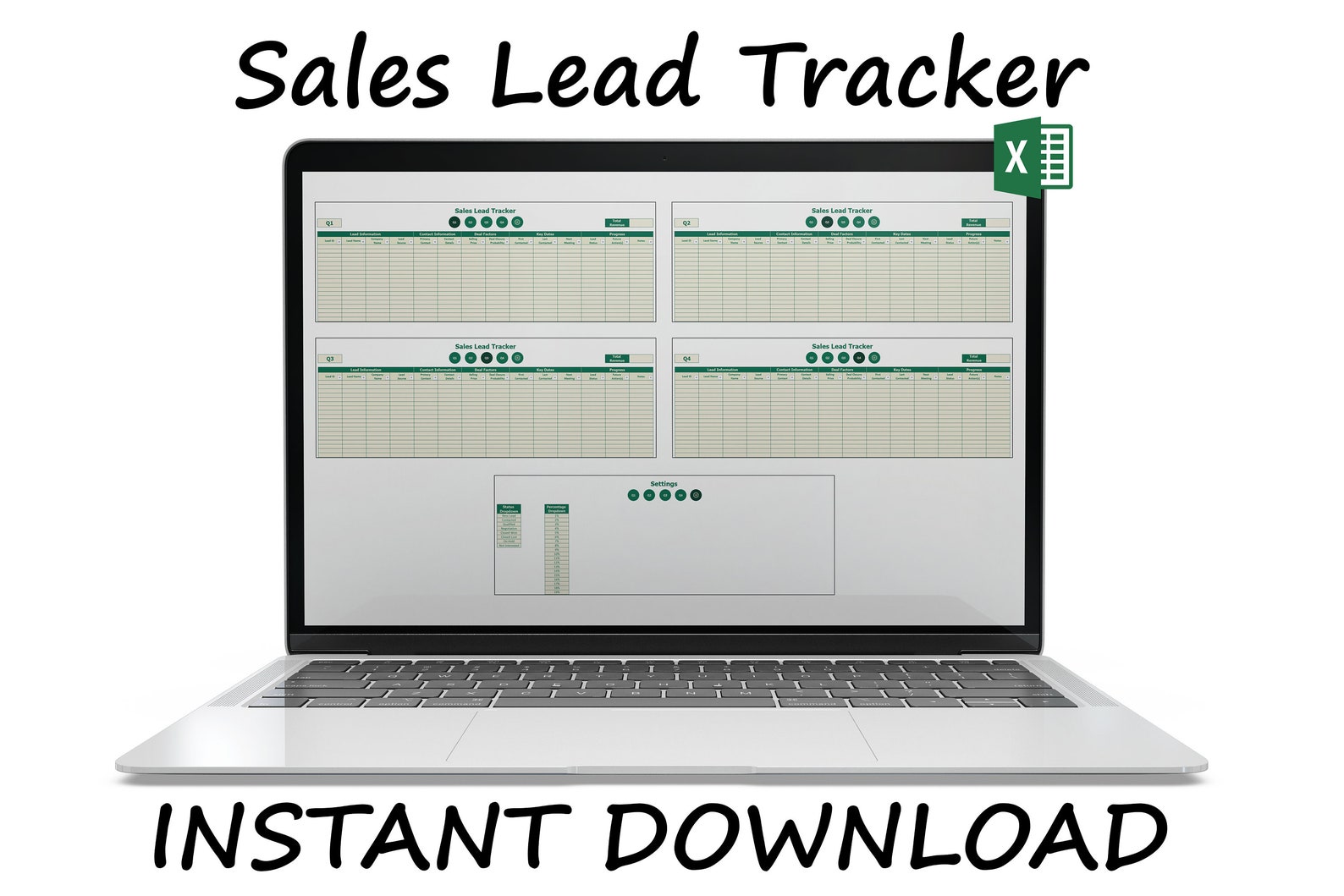 Sales Lead Tracker | Sales Pipeline Excel Template | CRM Excel ...