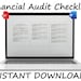 Financial Audit Checklist | Financial Control Framework | Accounting ...