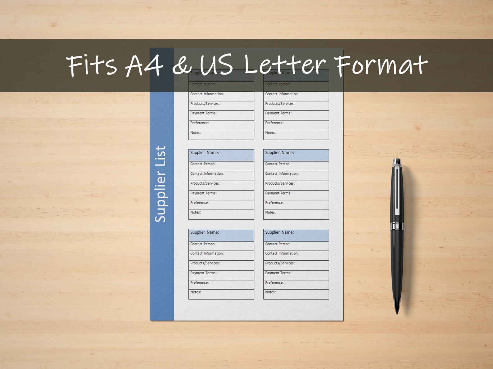 Supplier List Template | Vendor Information Sheet | Supplier Vendor ...