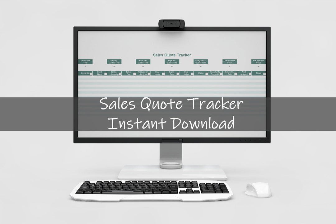 Sales Quote Tracker | Proposal Tracker | Sales Activity Template ...